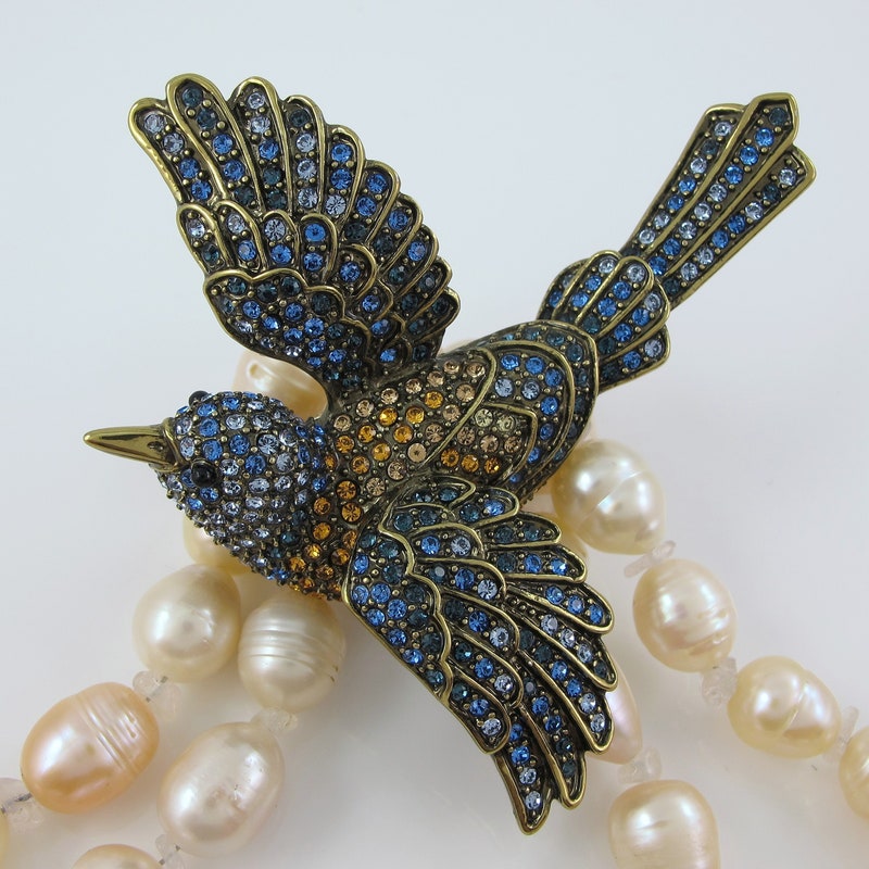 Blue Bird Pin - Etsy