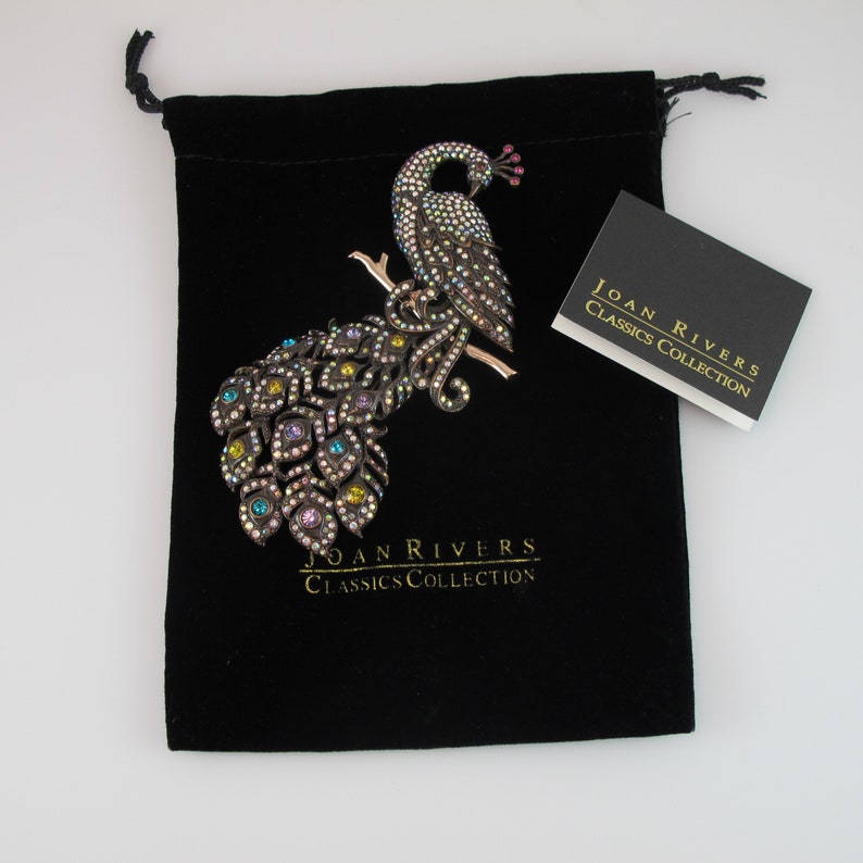 Scarce Joan Rivers Peacock Brooch Exotic Bird Pin Aurora | Etsy