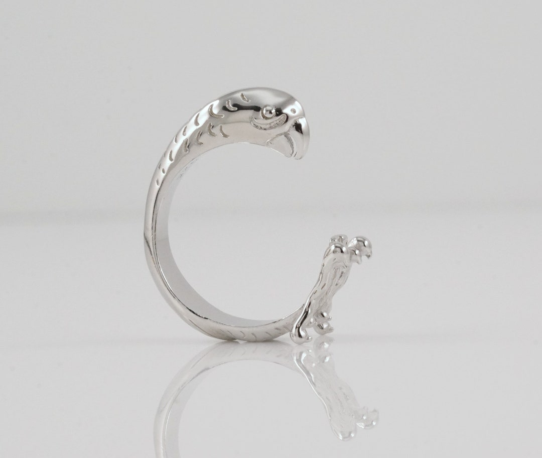 Sterling Parrot Ring, Wraparound, Friendship Ring, Parrot Lover Gift ...
