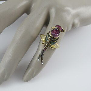 Sterling Parrot Ring With CZ Stones, Cockatoo Jewelry, Statement Ring ...