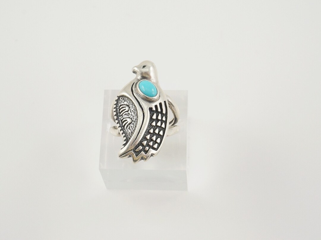 Carolyn Pollack Relios Quail Ring, Size 6, Sterling and Turquoise ...