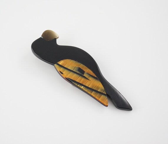 Lea Stein Parrot Brooch, Made in France, Art Deco, B… - Gem