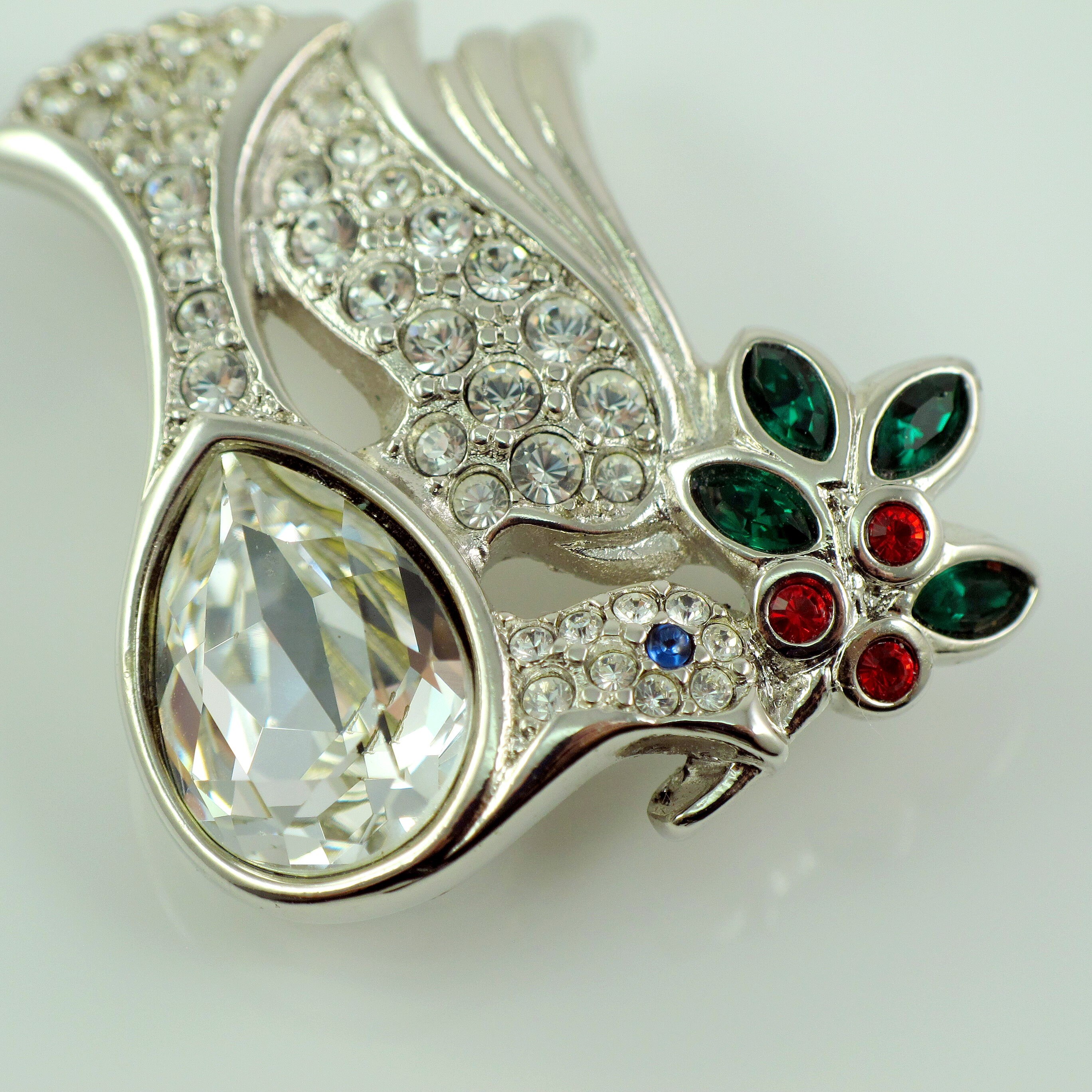 Authentic Swarovski Dove Pin Bird of Peace Genuine Bird of - Etsy