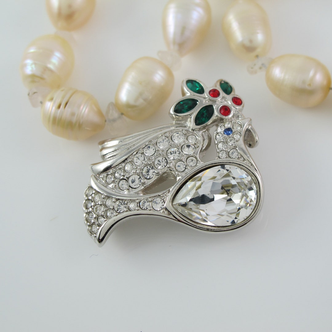 Authentic Swarovski Dove Pin, Bird of Peace, Genuine, Bird of God ...