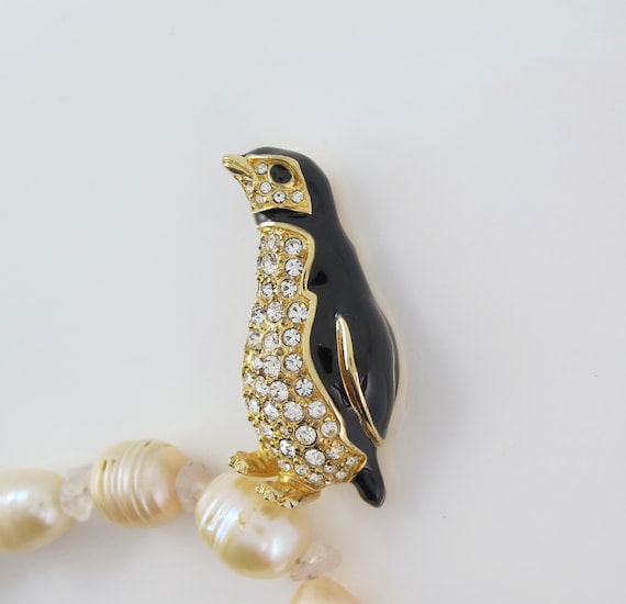 Genuine Swarovski Petite Penguin Pin, Authentic Swan … - Gem
