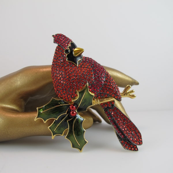 Cardinal Brooch - Etsy