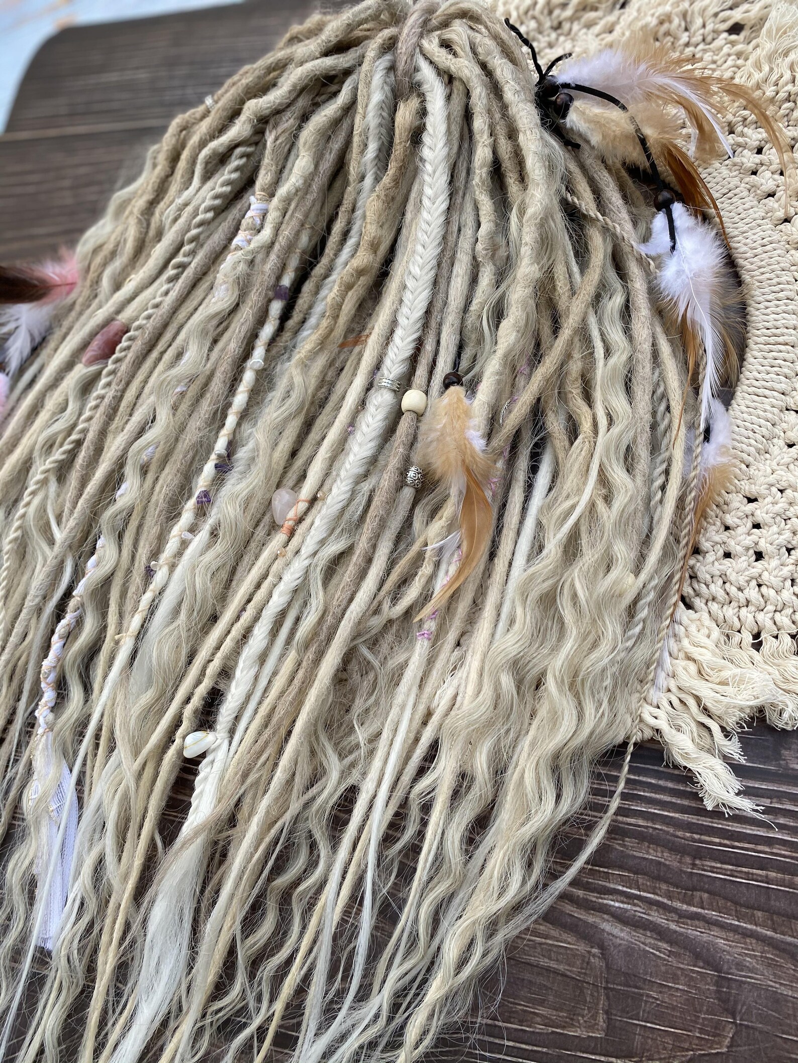 Sandy Weves Dreads, Synthetic Blonde Dreads, Tropical Style, Festival ...