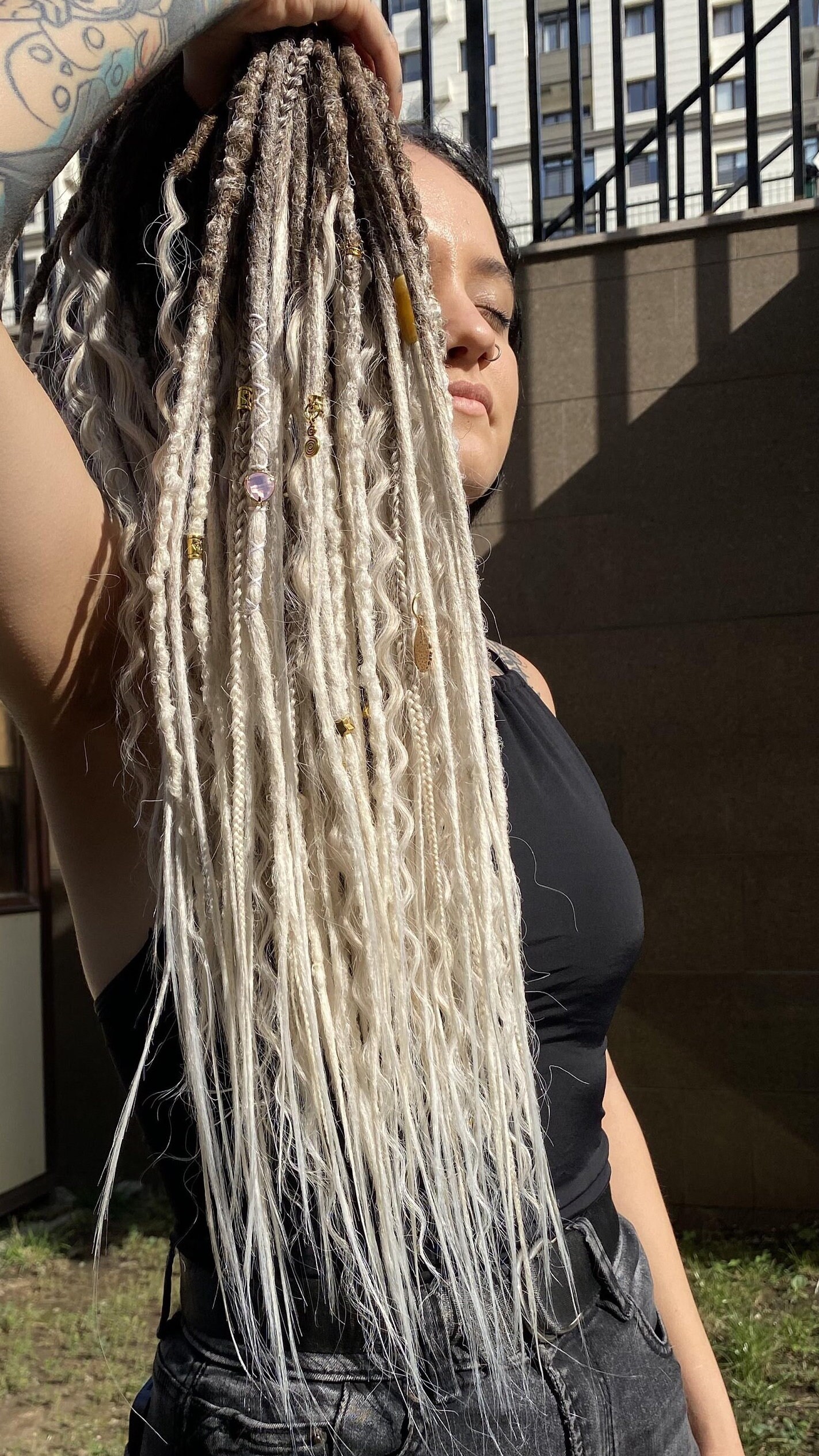 Angel Set, Synthetic Dreads With Curls,gaucho Style, Transitions From ...