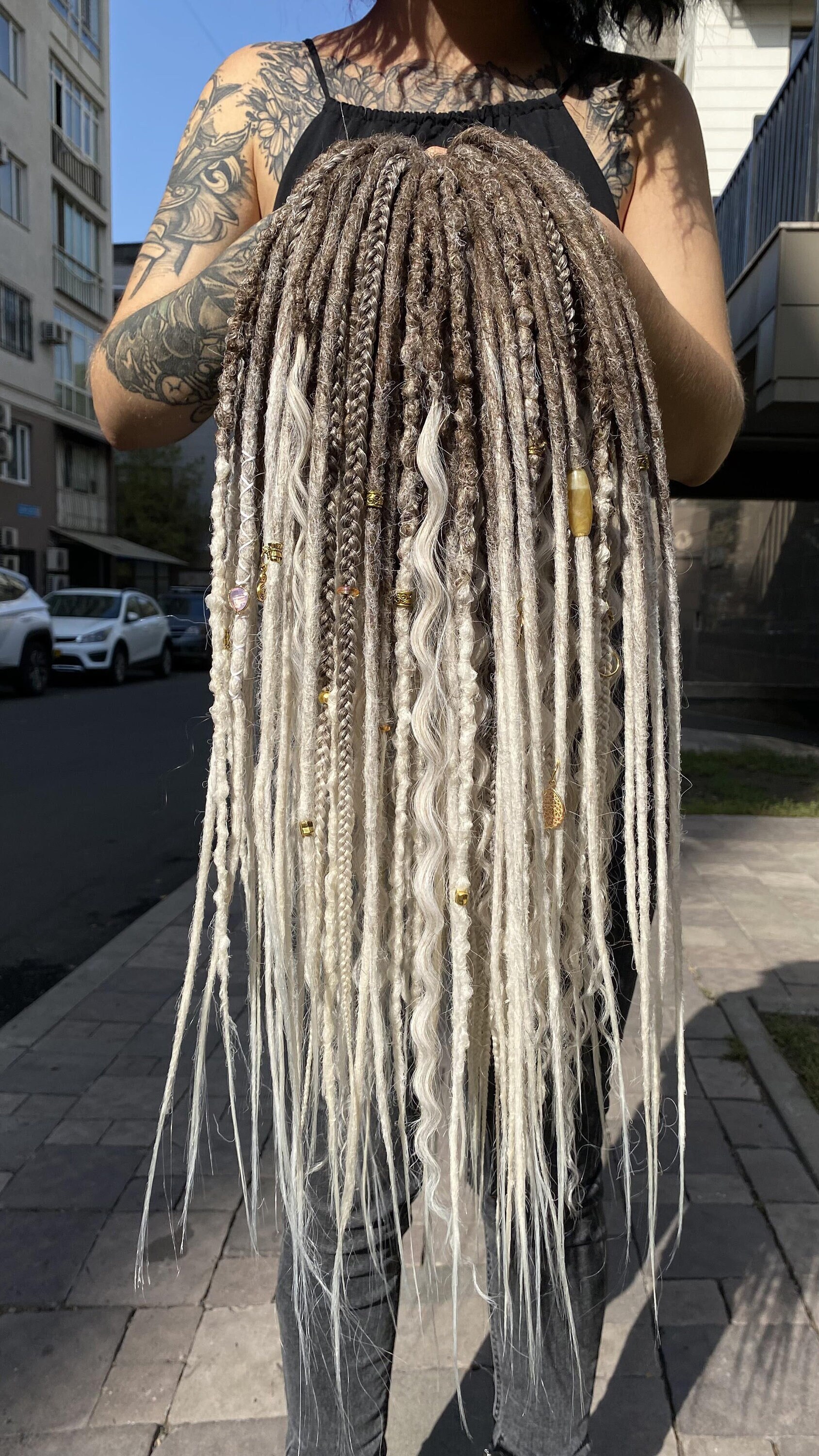 Angel Set, Synthetic Dreads With Curls,gaucho Style, Transitions From ...