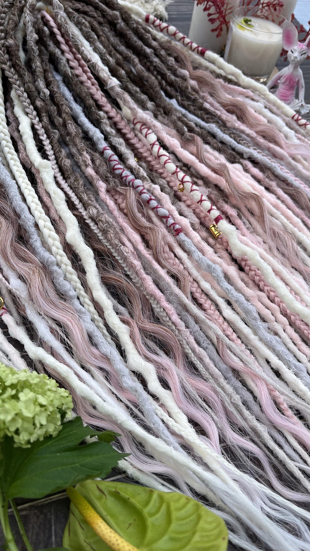 Golden Rose, Dreads for a Gentle Style, Festival Boho Style, Pink Locks ...