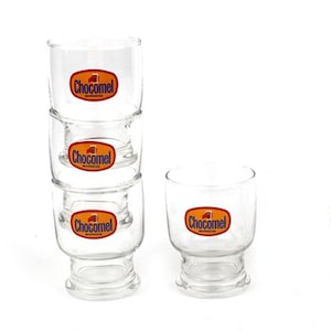 4 Nutricia Glasses Chocomel 70's - Etsy