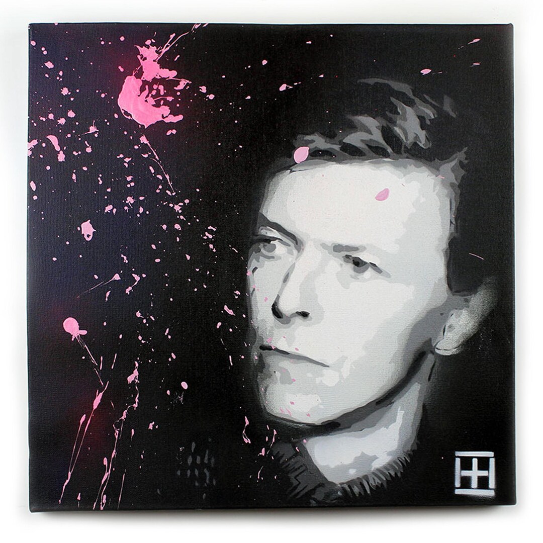 David Bowie Painting Stencil Art Original - Etsy