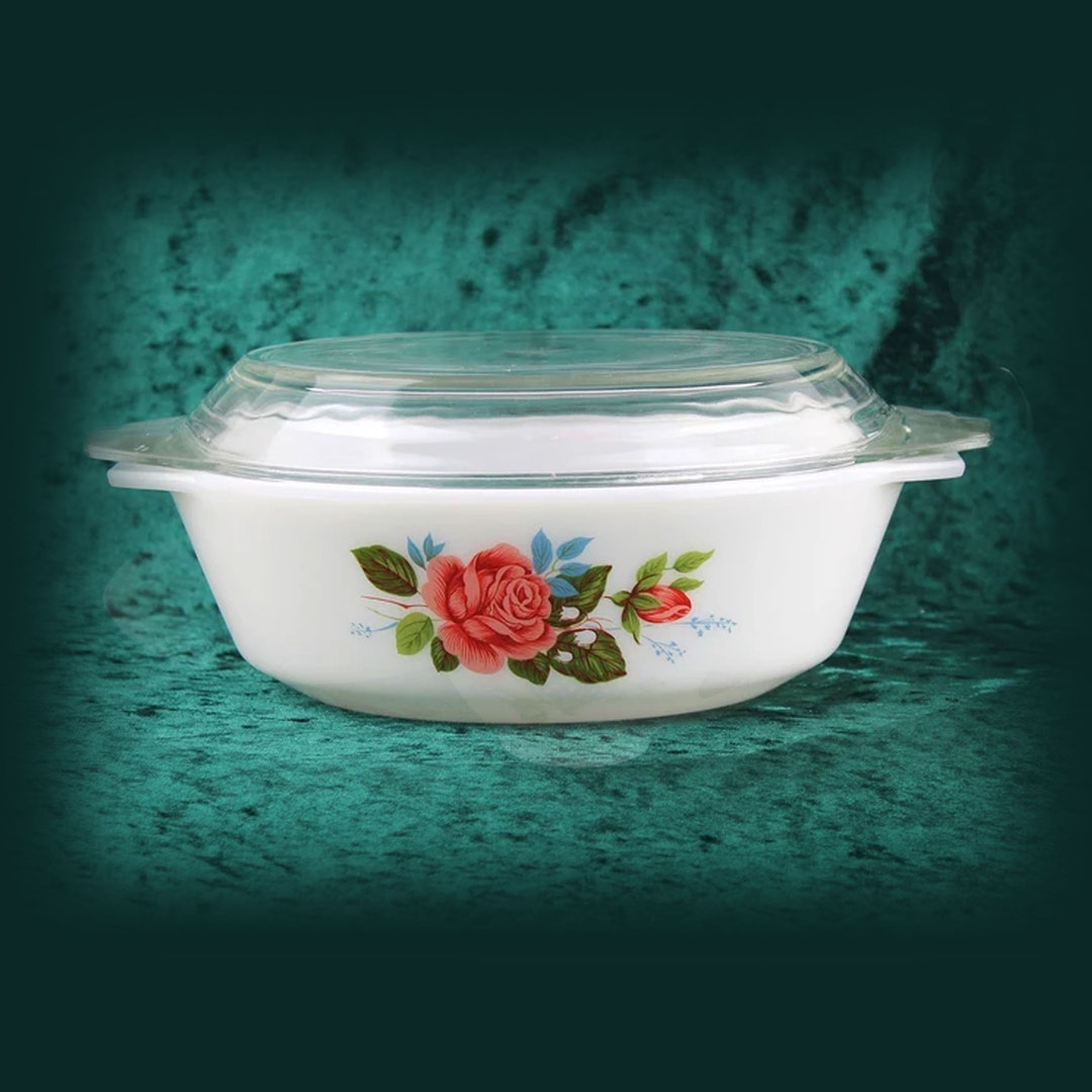 Pyrex Casserole With Lid Cottage Rose JAJ 70's - Etsy