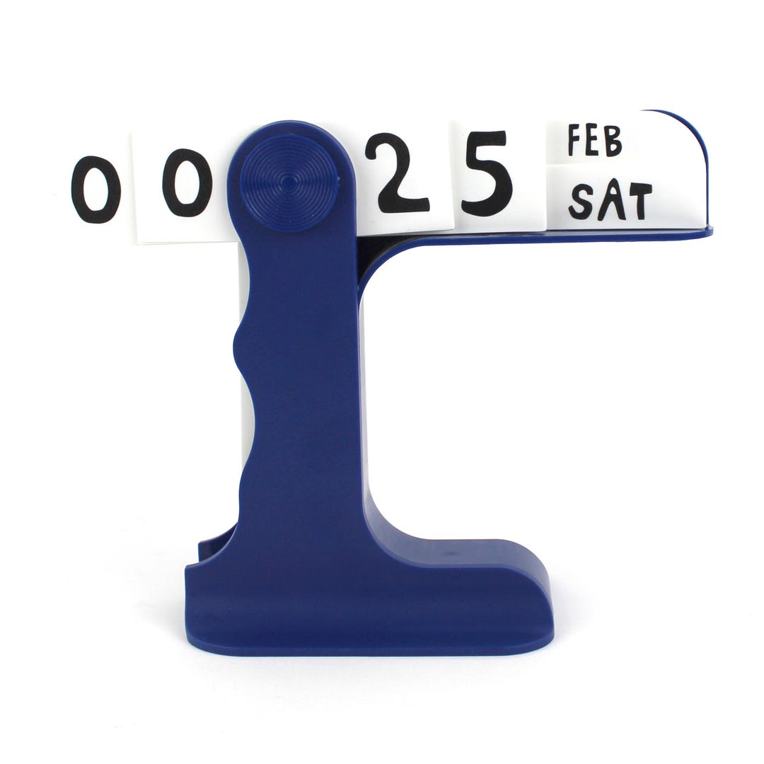 Perpetual Calendar Blue Enzo Mari Style - Etsy