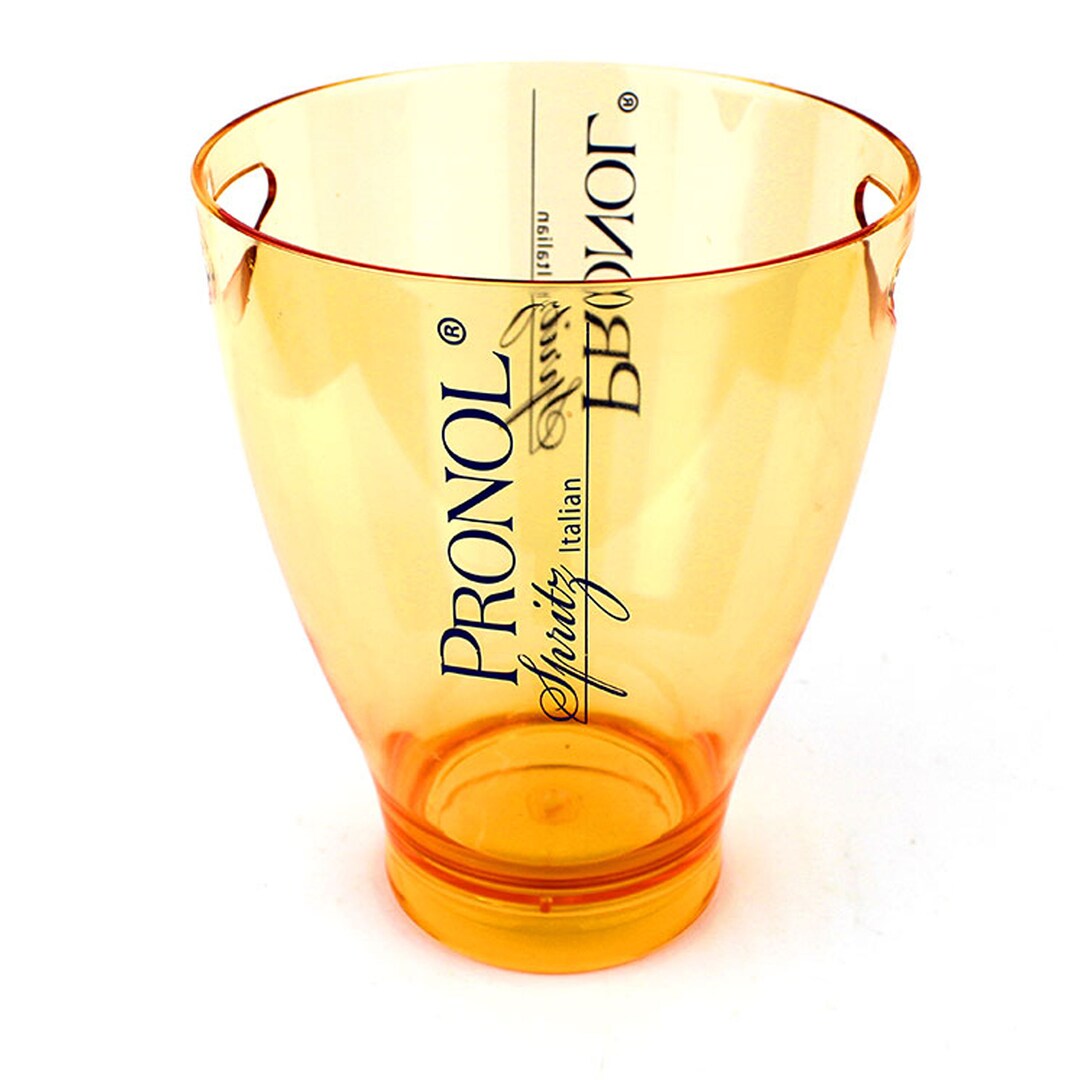Pronol Spritz Ice Bucket Made of Clear Orange Acrylic - Etsy