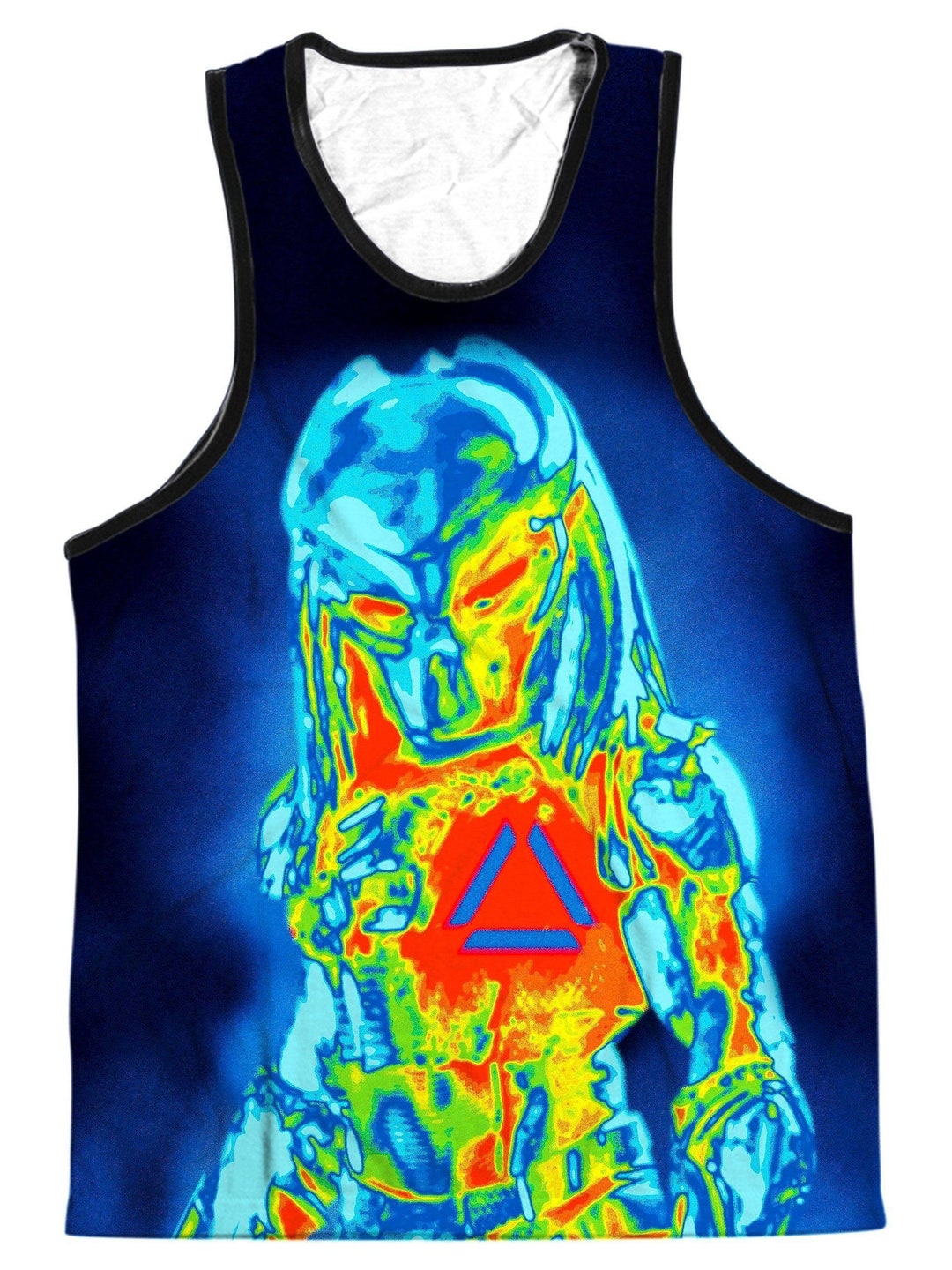Predator Vision Colorful Vibrant 3D Graphic Print (front/back) Men's ...
