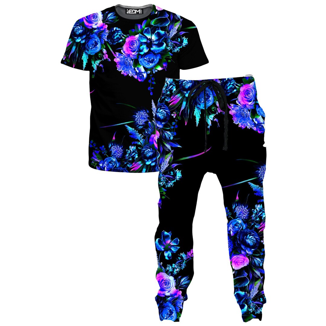 Midnight Garden Psychedelic Vibrant 3D Graphic Print (front/back ...