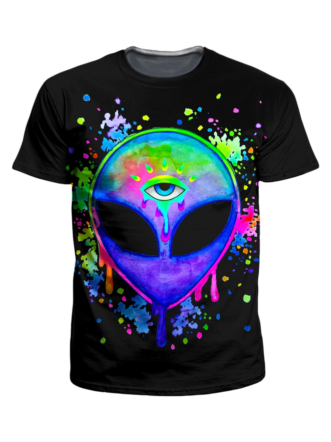 Splatter Alien Psychedelic Colorful All Over Graphic Print Unisex ...