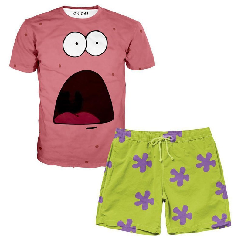 Patrick Funny Sponge Bob Colorful Vibrant 3D Graphic Print Unisex ...