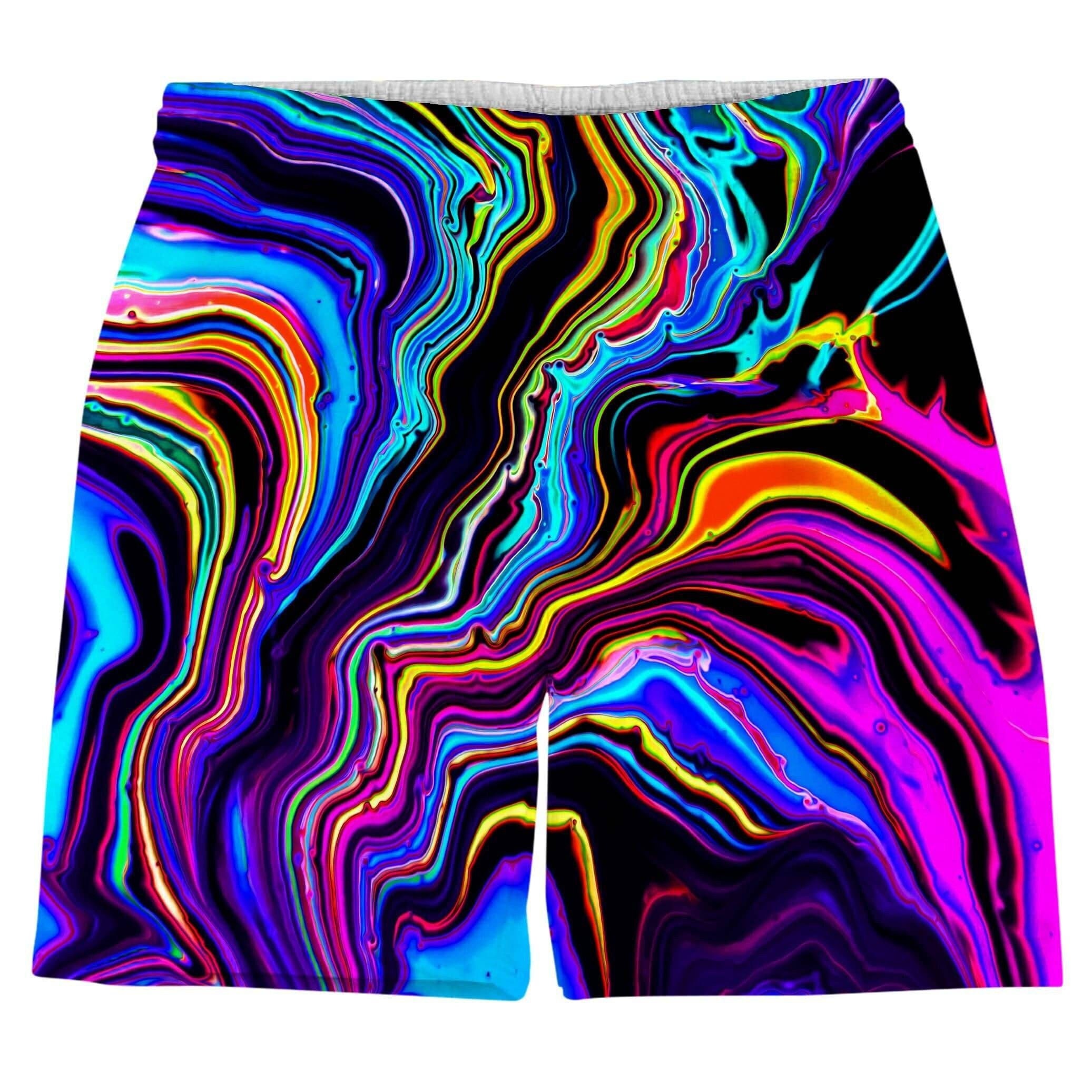 Neon Rift All Over Print Drawstring Men's Shorts for - Etsy