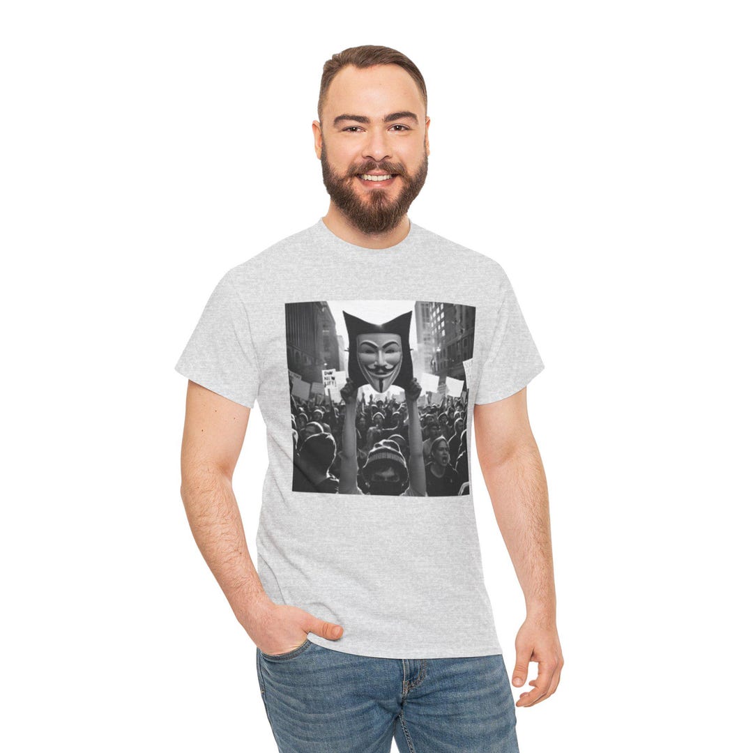 Guy Fawkes Revolution Tee, Fight the Power Shirt, Antifascist Unisex ...