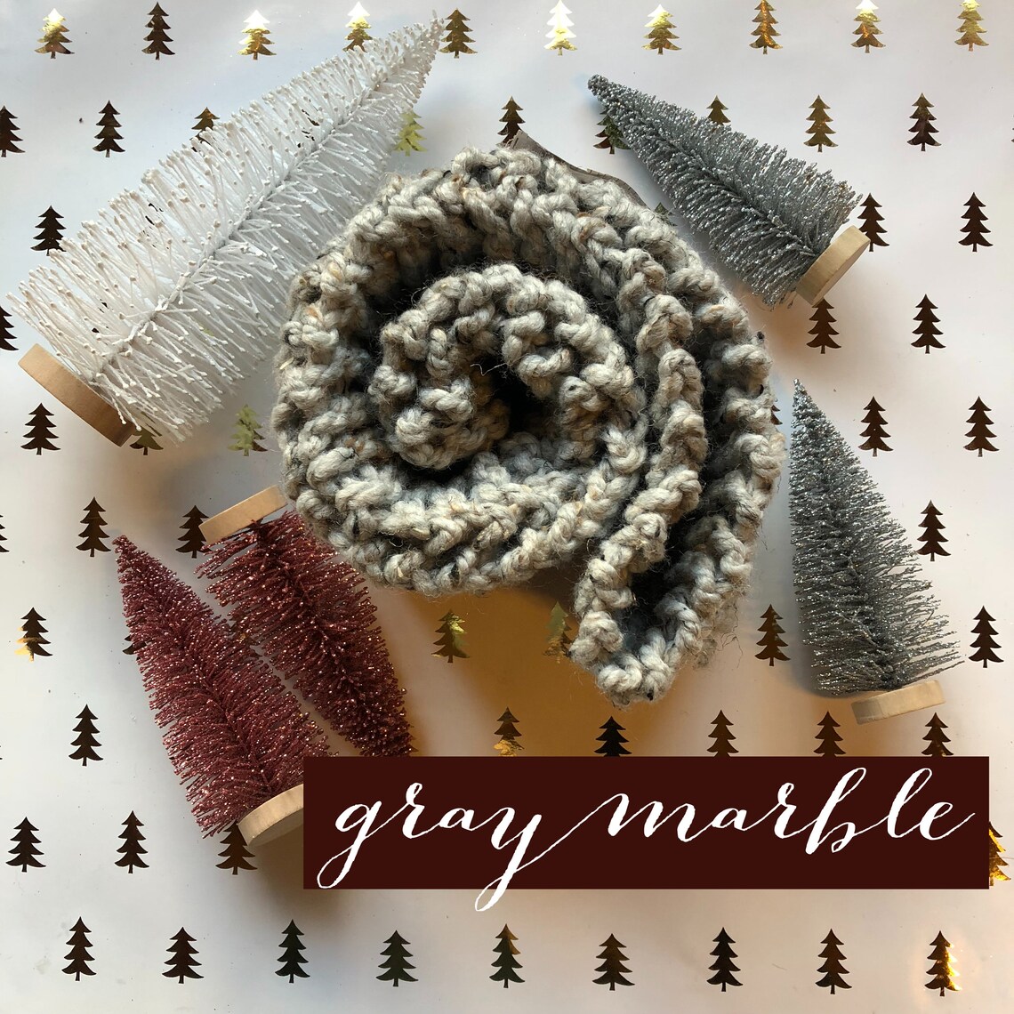 Grey Marble Infinity Scarf (handmade) - Etsy