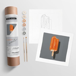 Orange Creamsicle Modern Paint by Numbers Kit - Etsy