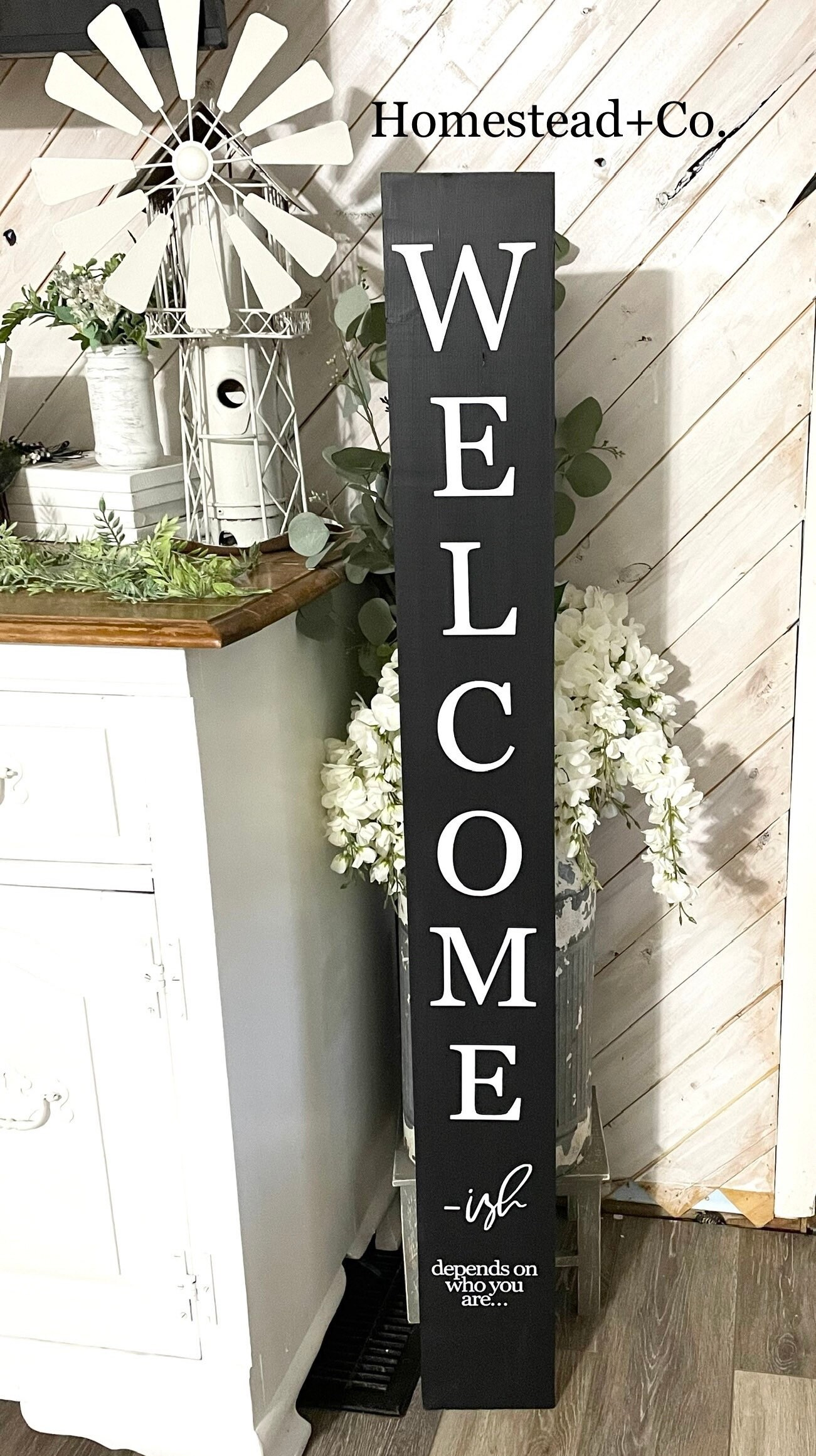 Welcome Ish Welcome Leaner Door Sign Farmhouse Modern - Etsy