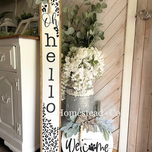 Leopard Print Farmhouse Boho Door Porch Decor Sign - Etsy