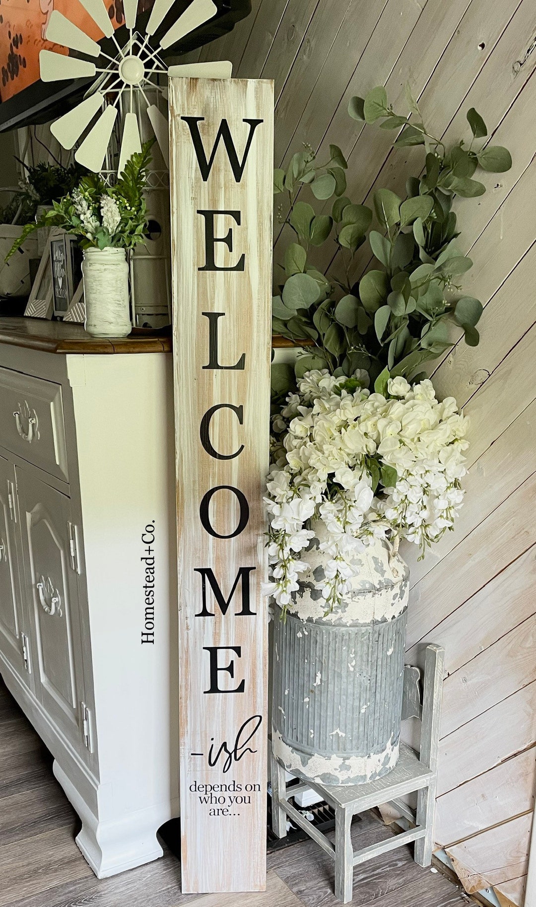 Welcome Ish Welcome Leaner Door Sign Farmhouse Modern - Etsy