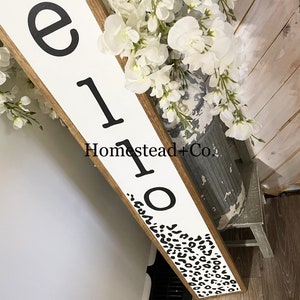 Leopard Print Farmhouse Boho Door Porch Decor Sign - Etsy