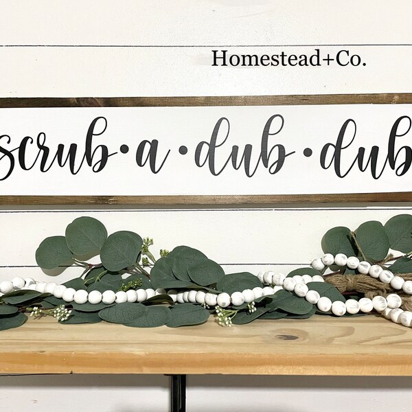 Scrub a Dub Dub Sign - Etsy