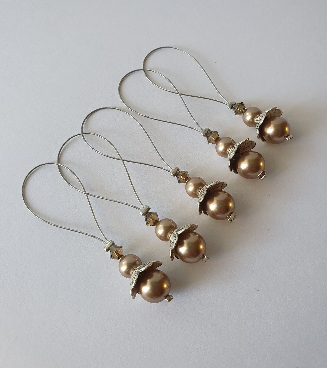 5 Noble Stitch Markers Bronze - Etsy