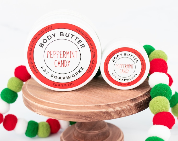 2 Oz Peppermint Candy Body Butter Lotion Co Worker Gift - Etsy