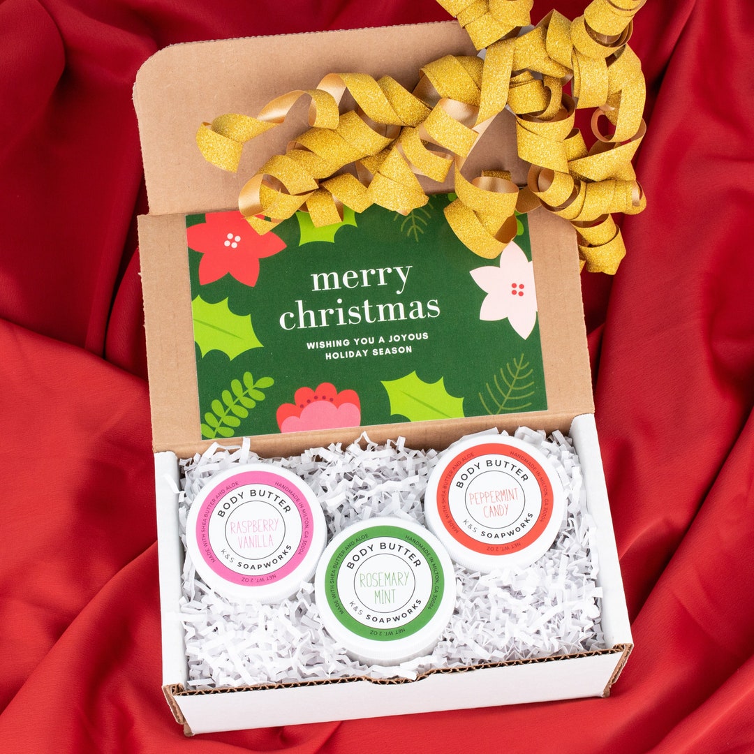Christmas Body Butter Gift Set, Choose 3 Scents, Moisturizing Lotion ...