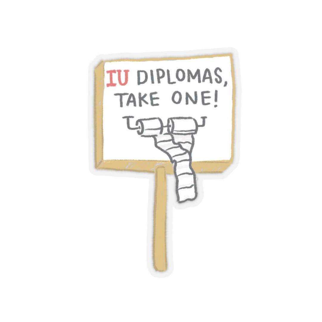 IU Diplomas Kiss-cut Stickers | College Grad Gift, Laptop Decal ...