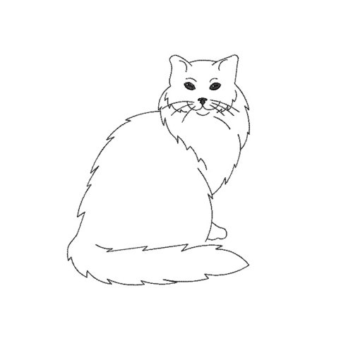 Cat Embroidery Design Instant Download PES DST | Etsy