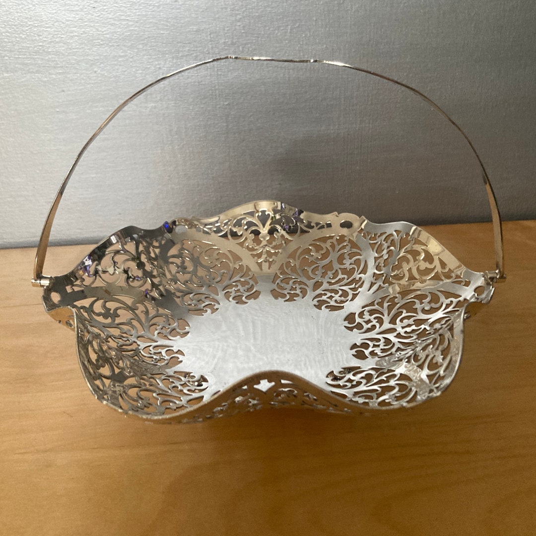 Silver Bread Basket, Silver Plated Basket - Etsy