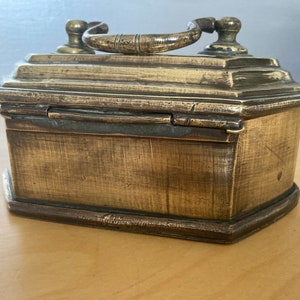 Antique Indian Brass Paan Daan Box, Indian Spice Box, Supari Box, Betel ...