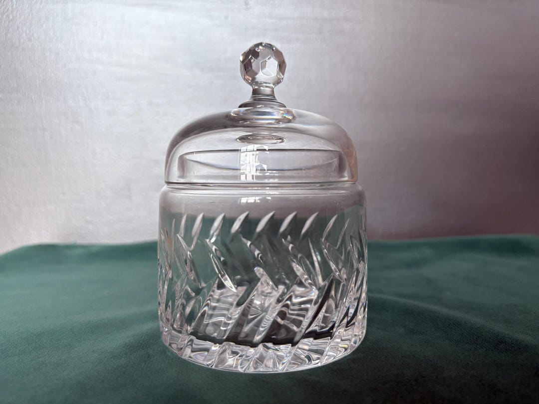 Vintage Atlantis Crystal Lidded Pot, Cut Crystal Pot With Lid - Etsy