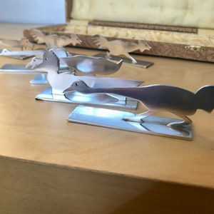 French Art Deco Knife Rests, Boxed Knife Rest Set, Vintage French Knife ...