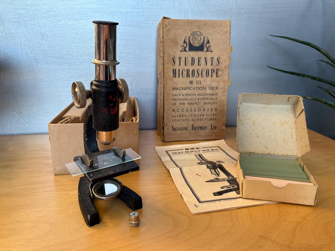 Vintage Students Microscope, Signalling Equipment Ltd Microscope With ...