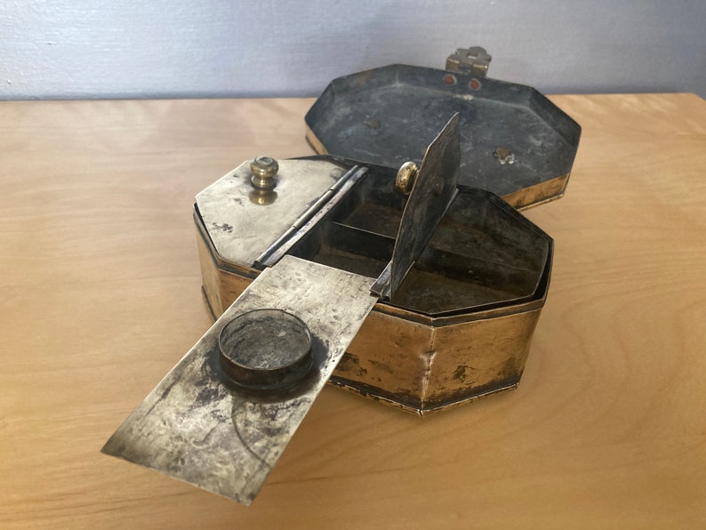 Antique Indian Brass Paan Daan Box Indian Spice Box Supari - Etsy UK
