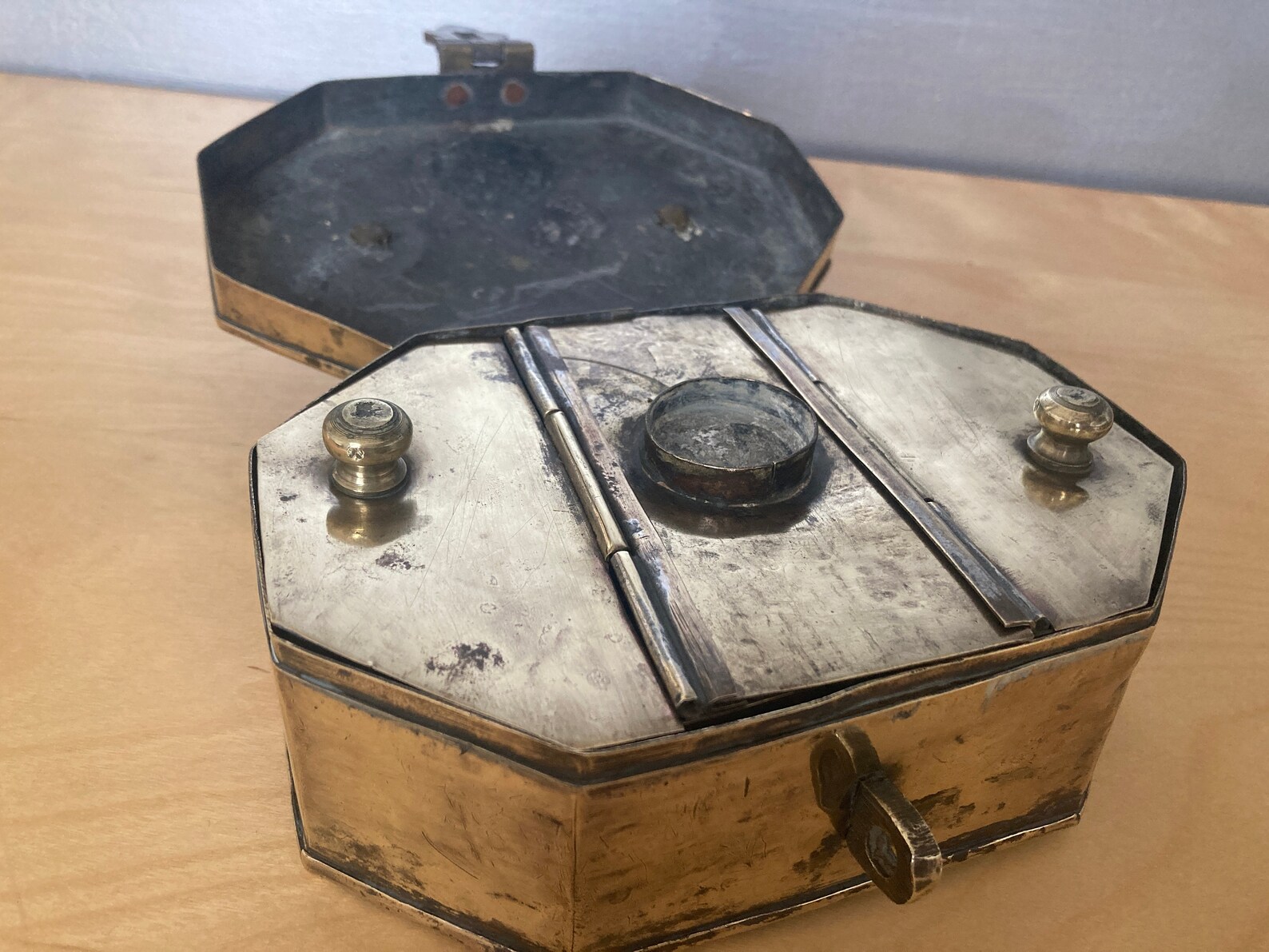 Antique Indian Brass Paan Daan Box Indian Spice Box Supari - Etsy