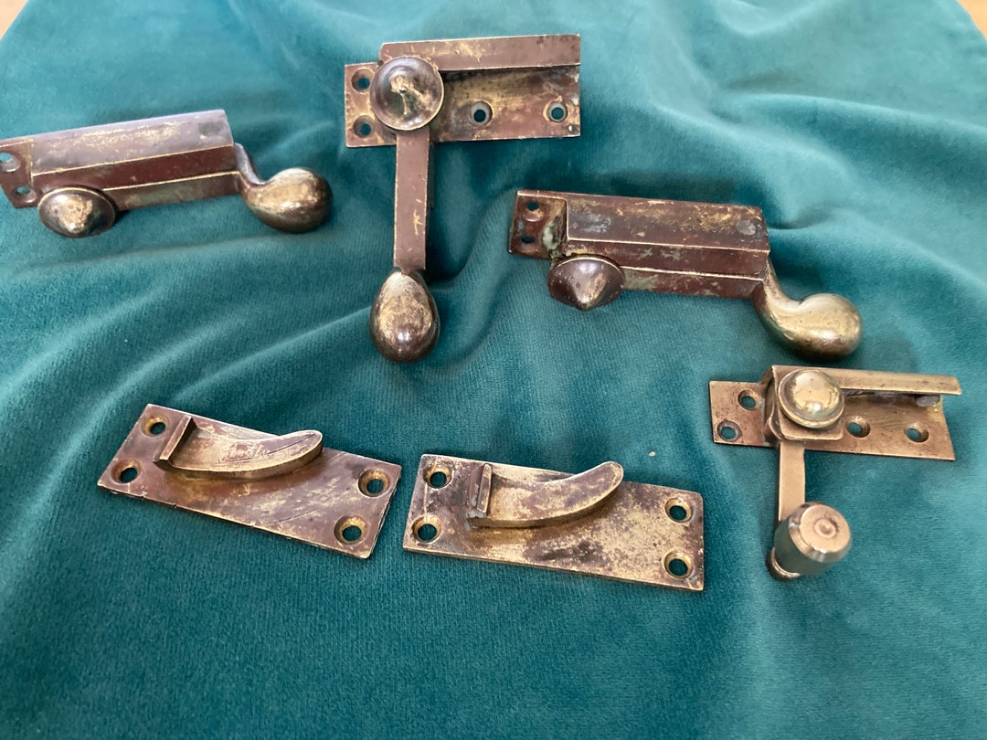 Vintage Reclaimed Brass Sash Window Locks - Etsy