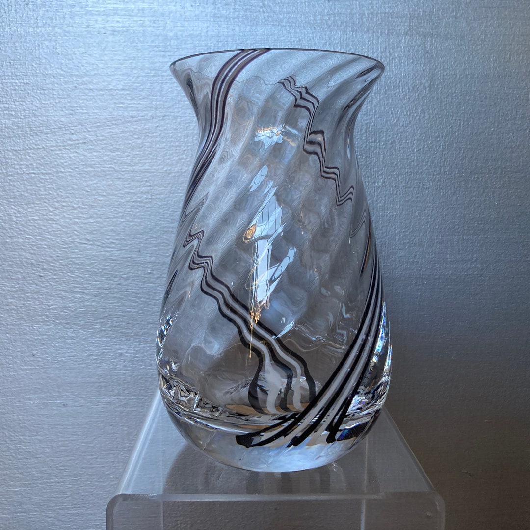16 Cm Tall Caithness Crystal panache Vase in Midnight Colour Way - Etsy