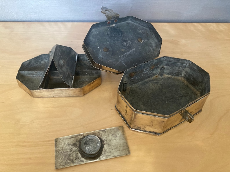 Antique Indian Brass Paan Daan Box Indian Spice Box Supari - Etsy UK