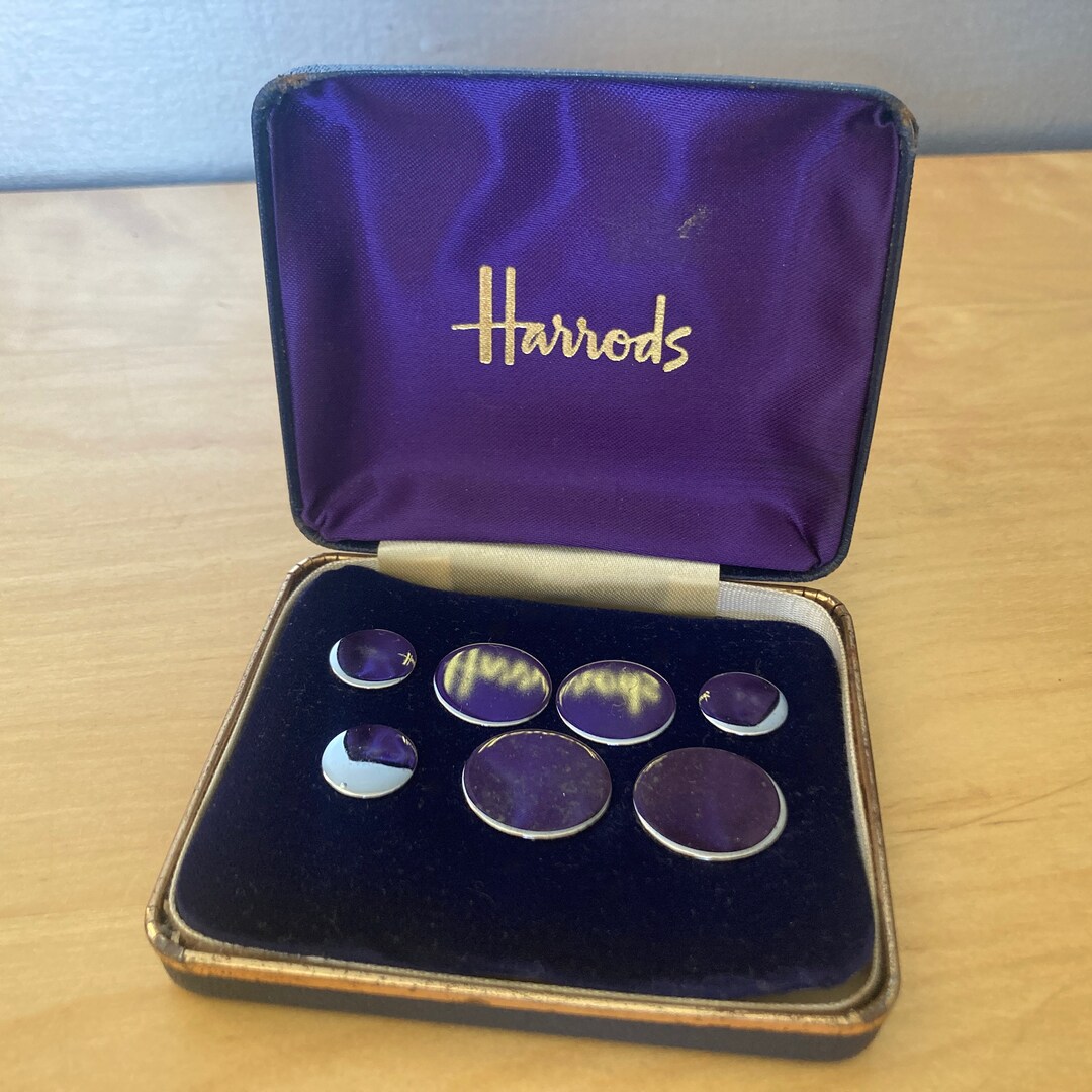 Harrods of London Gentleman's 7 Stud Set, Harrods Shirt Studs - Etsy UK