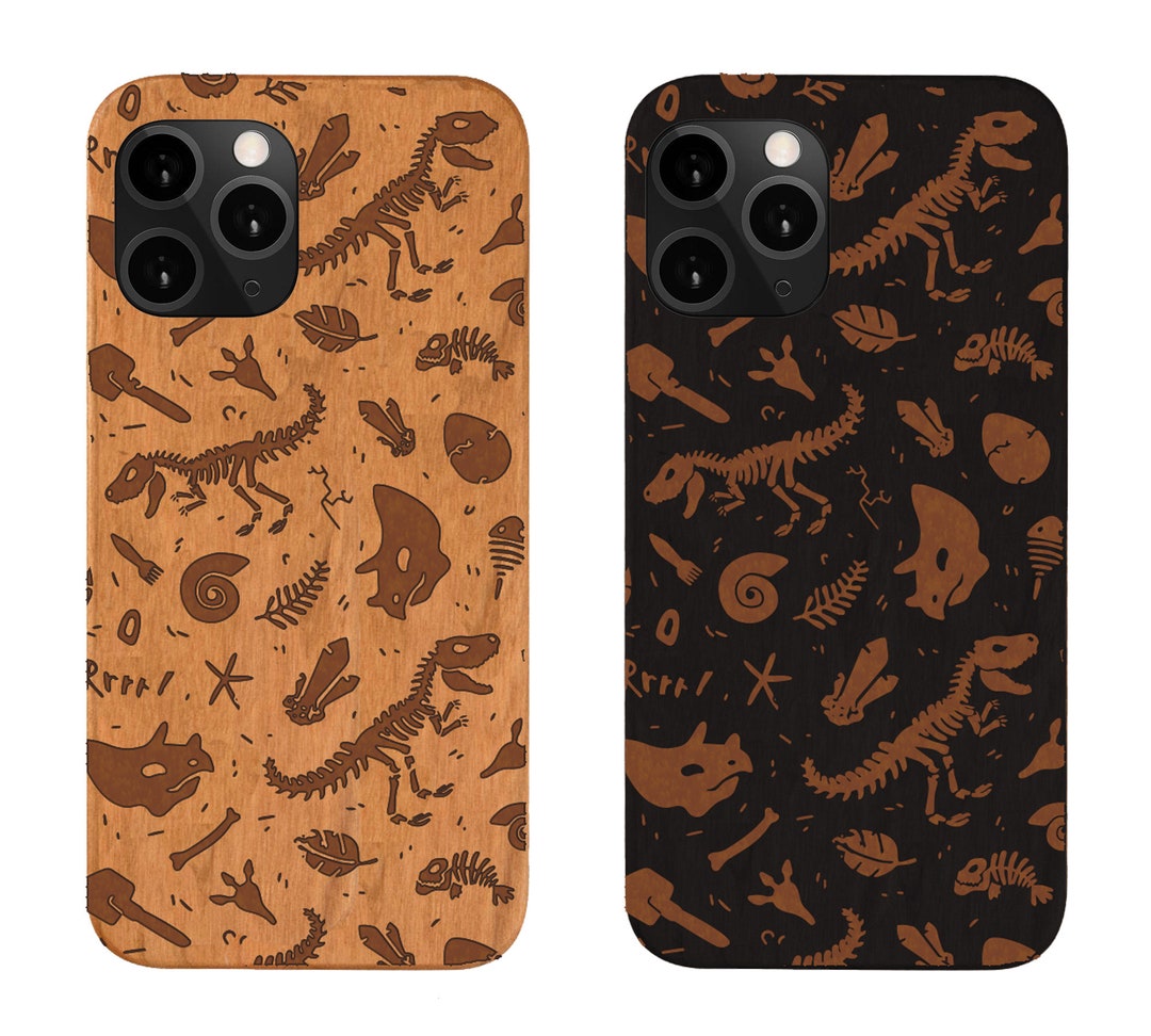 IPhone 14 Case, Dinosaur Fossils Wood Phone Case for iPhone 14 Pro Max ...