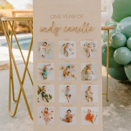 One Year of Baby First Birthday Sign First Birthday - Etsy